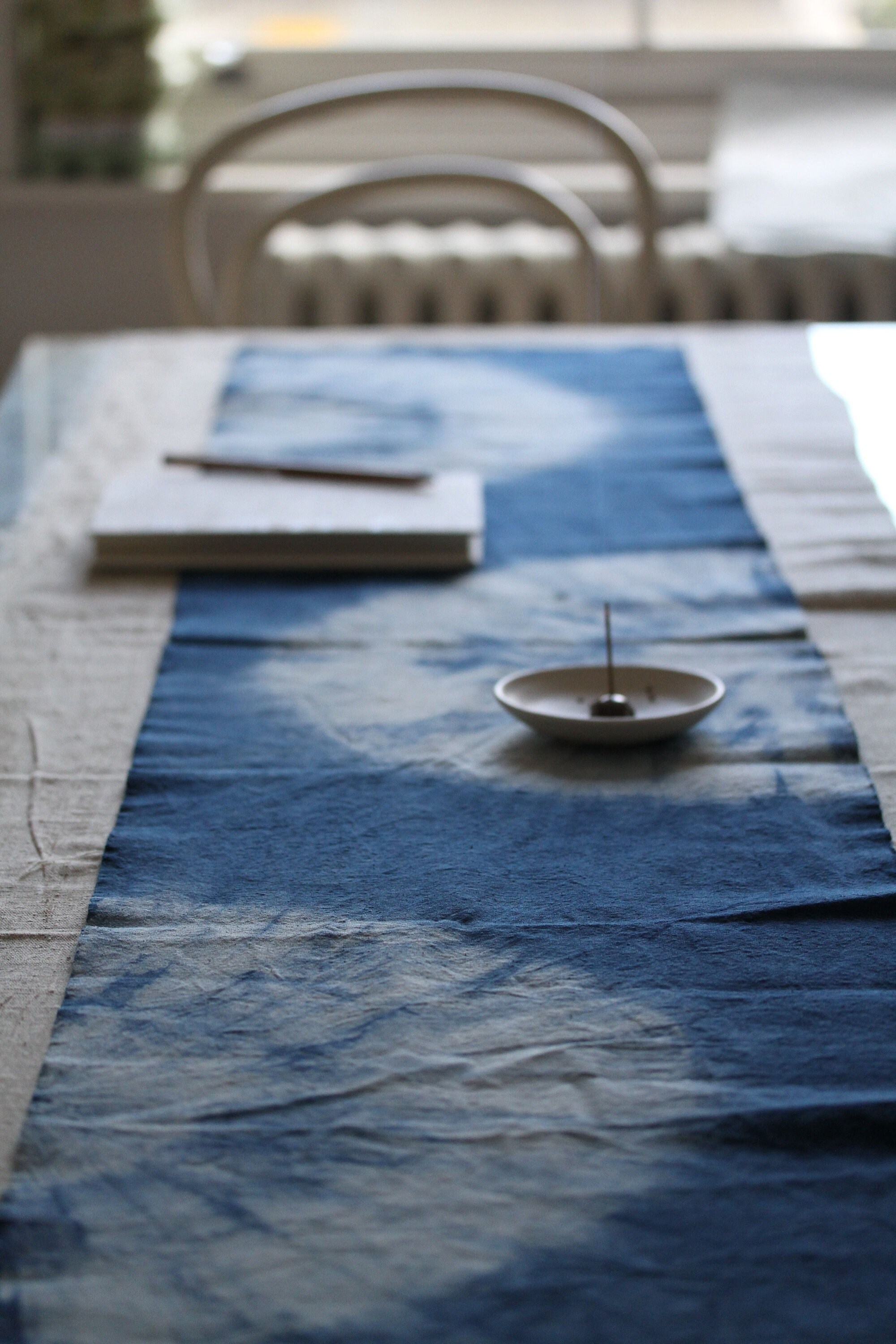 Indigo Chabu, Traditional, Hand Tie Dye. Cotton. Table Runner for ...