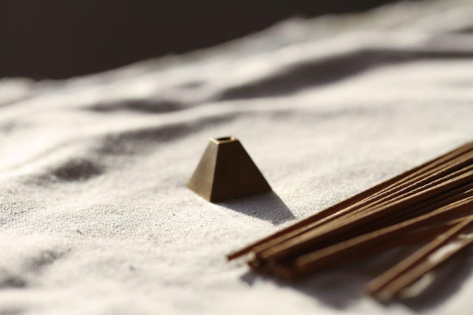 Gold Pyramid Incense Holder, Multi Size Hole, Brass - Etsy