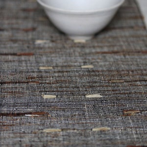 Chabu Natural Fibre Table Runner | Black/ Brown Hand Woven Table Runner ...
