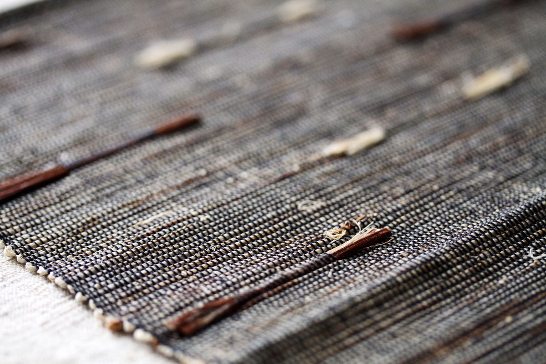 Chabu Natural Fibre Table Runner | Black/ Brown Hand Woven Table Runner ...