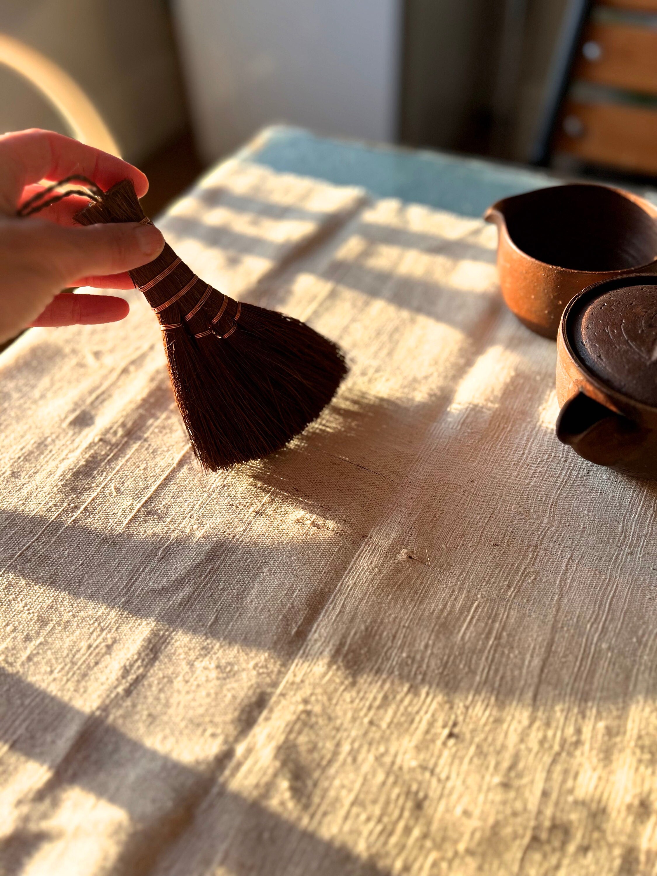 Natural Coir Fibre Table Broom for Gong Fu Tea Ceremony. Handmade - Etsy