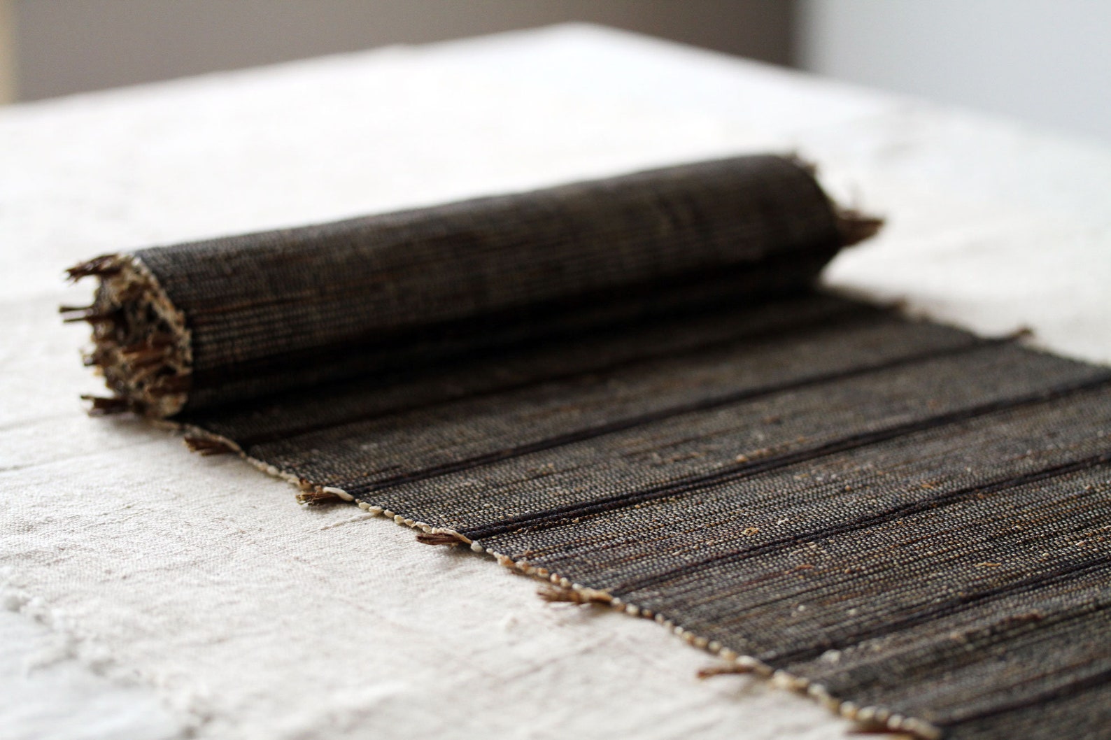 Chabu Table Runner, Natural Fibres, for Gong Fu Tea Ceremony ~ Dusk - Etsy