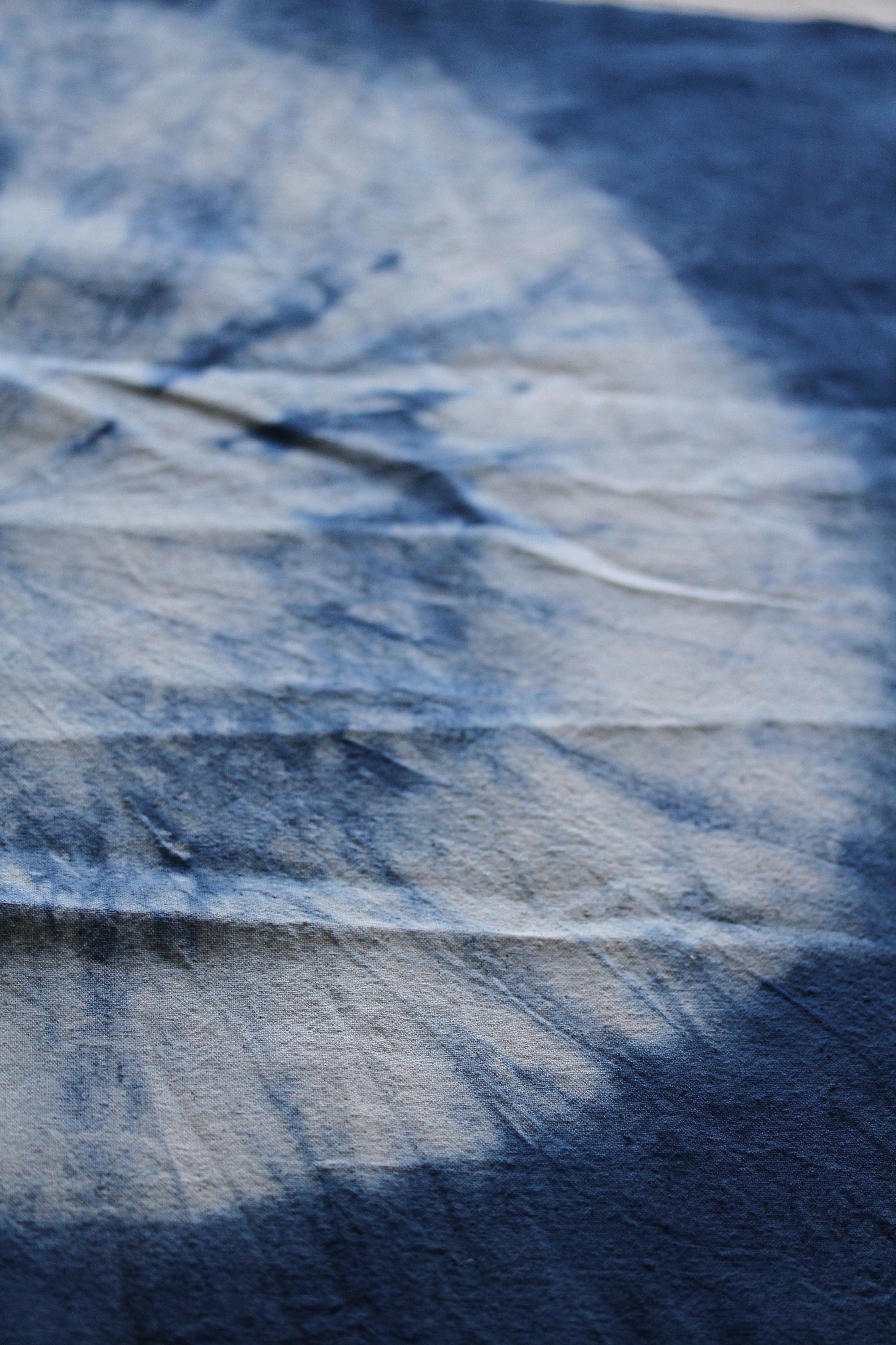 Indigo Chabu, Traditional, Hand Tie Dye. Cotton. Table Runner for ...