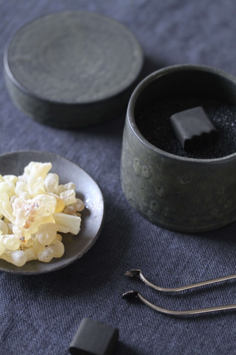 CENSER for Incense Ceremony - Black Porcelain Pot With Lid - Etsy