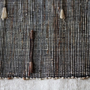 Chabu Natural Fibre Table Runner | Black/ Brown Hand Woven Table Runner ...