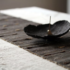Chabu Natural Fibre Table Runner | Black/ Brown Hand Woven Table Runner ...