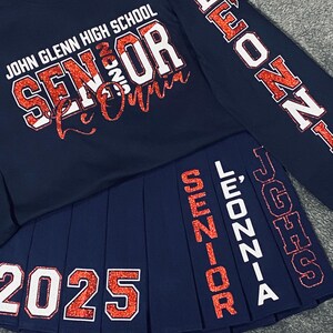 Senior Personalized Outfit/set-class of 2025-available in Short Sleeve ...