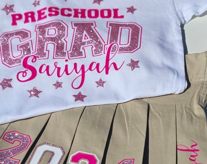 Kids Graduation Skirt Set, Graduation Gift, Pleated Skirt, Grad Outfit ...