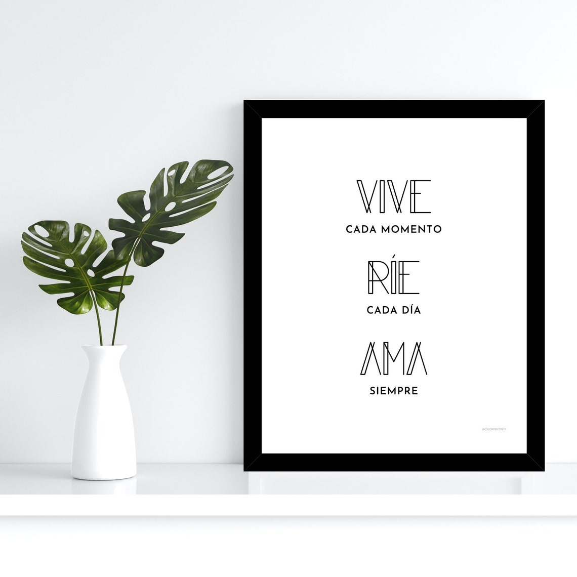 Vive, Rie, Ama Frase Motivadora En Español Para Decorar Tus Paredes Y ...