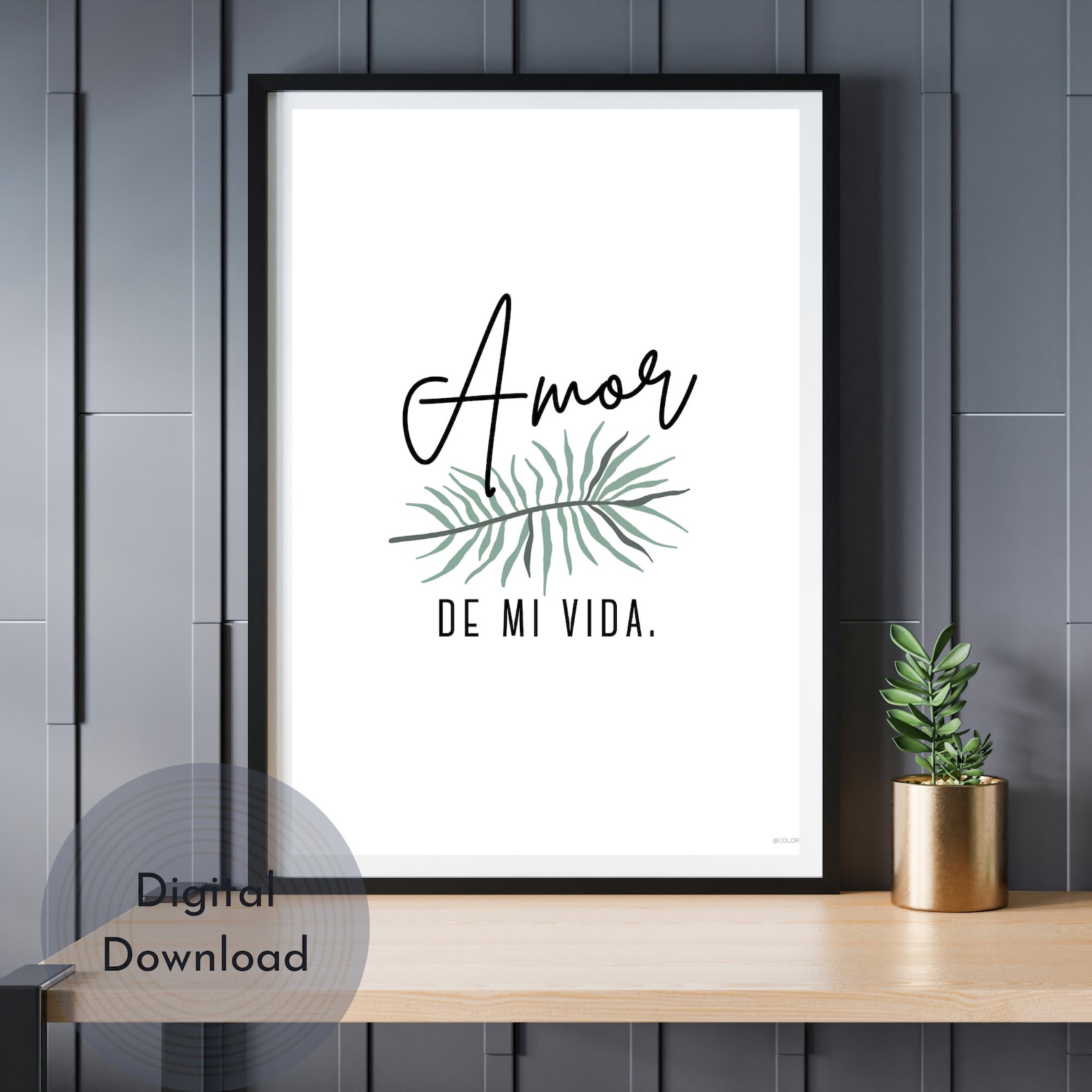 Amor De Mi Vida Print: Spanish Love Quote, Home Decor (digital Download ...