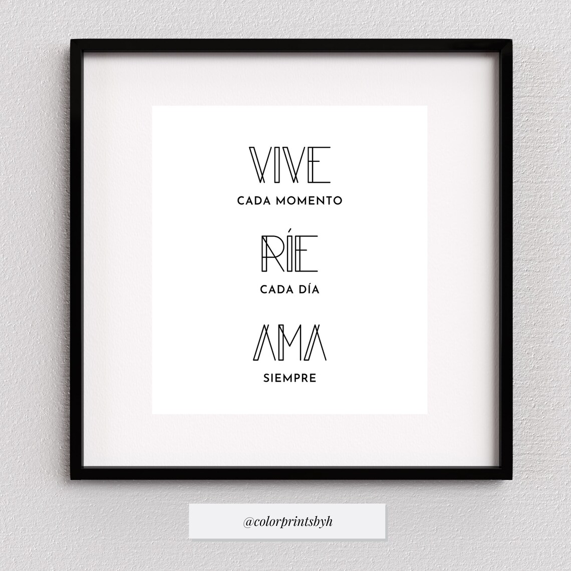 Vive Rie Ama Frase Motivadora En Español Para Decorar Tus - Etsy