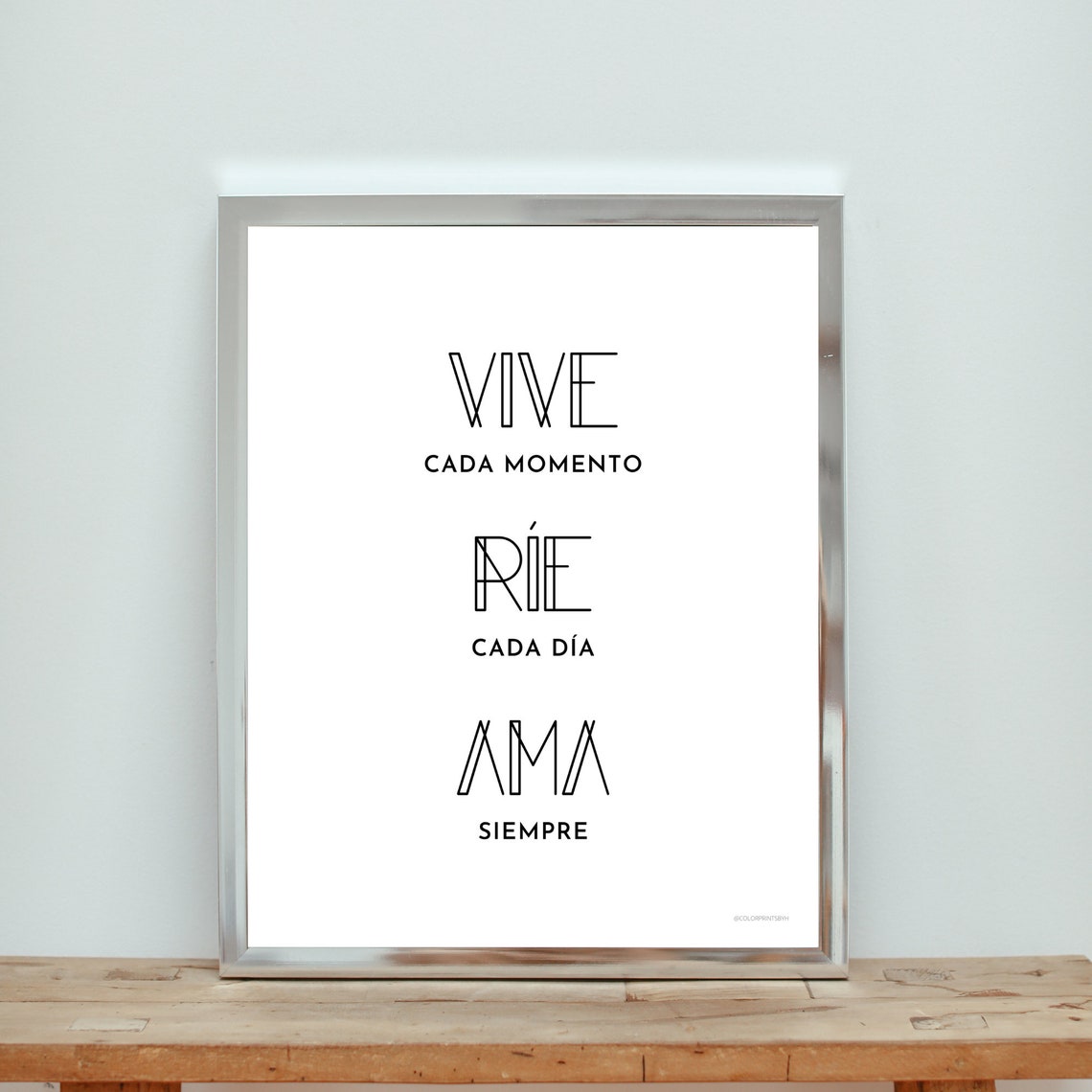 Vive Rie Ama Frase Motivadora En Español Para Decorar Tus - Etsy