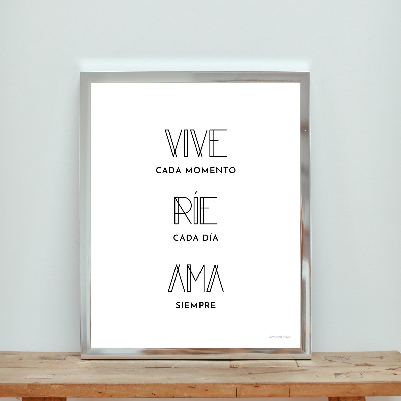 Vive, Rie, Ama Frase Motivadora En Español Para Decorar Tus Paredes Y ...