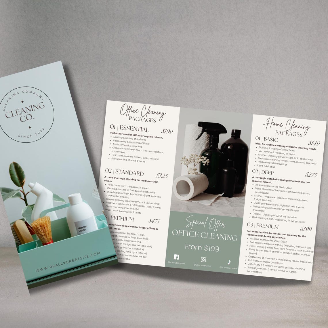 Cleaning Business Brochure Template | Cleaning Service Flyer | Cleaning ...