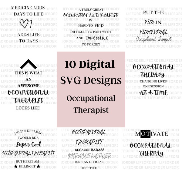 Occupational Therapy Svg - Etsy