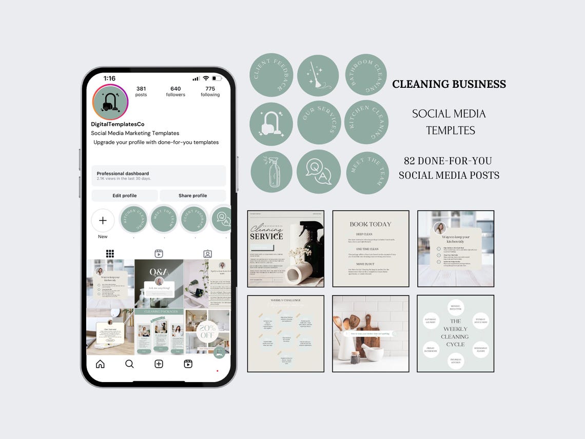 Cleaning Business Social Media Bundle | Cleaning Services Post ...