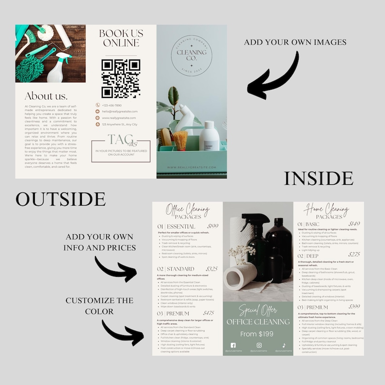 Cleaning Business Brochure Template | Cleaning Service Flyer | Cleaning ...