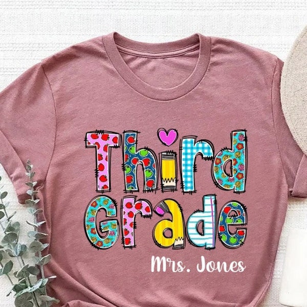3rd Grade Teacher Shirt - Etsy