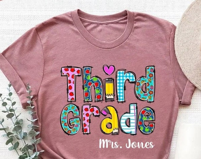 Cute 3rd Grade Shirt, Third Grade Teacher Team, Matching School Shirt ...