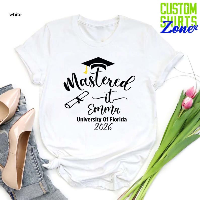 Mastered It 2026 Custom Grad Shirt, Masters Graduation Shirt, Mastered ...