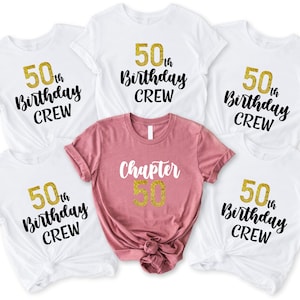 50th Birthday Party Shirts,custom 50th Birthday Squad Tees,birthday Crew Group Tshirts,birthday ...