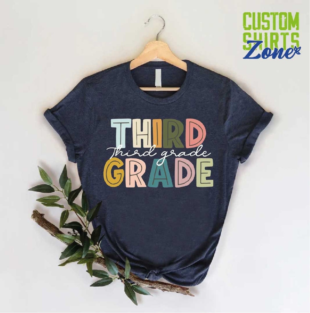 Cute 3rd Grade Shirt, Third Grade Teacher Team, Matching School Shirt ...
