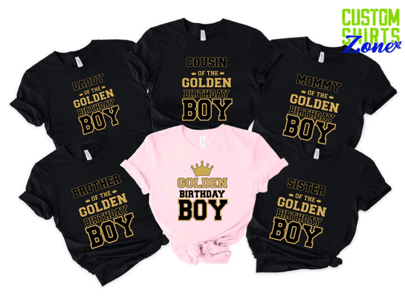 Birthday Squad Shirts,custom Birthday Team Tshirt, Golden Birthday Boy ...