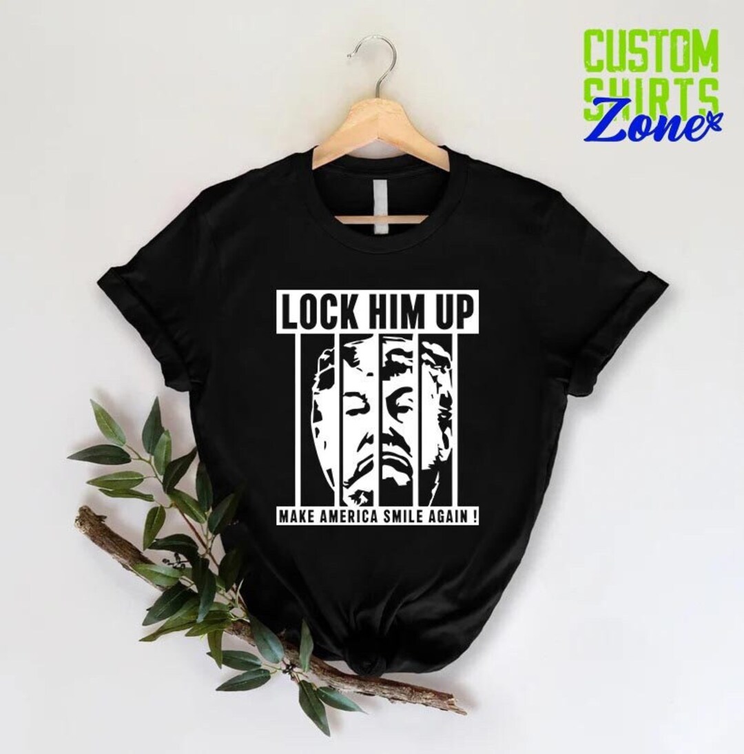 Lock Him up Shirt,funny Trump in Prison Shirt,funny Political Gift,anti ...