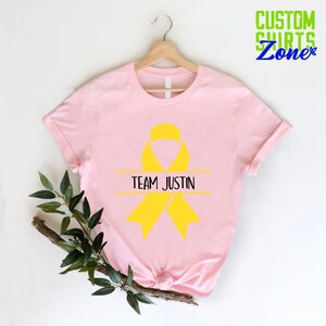Cancer Awareness Team Shirt, Bone Cancer Support Team, Custom Cancer ...