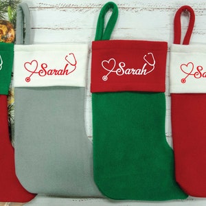 Nurse Custom Stocking, Personalized Christmas Gift for Health Worker ...