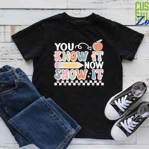 Show Your Work Shirt,testing Gifts for Teachers,test Day Tshirt,women ...