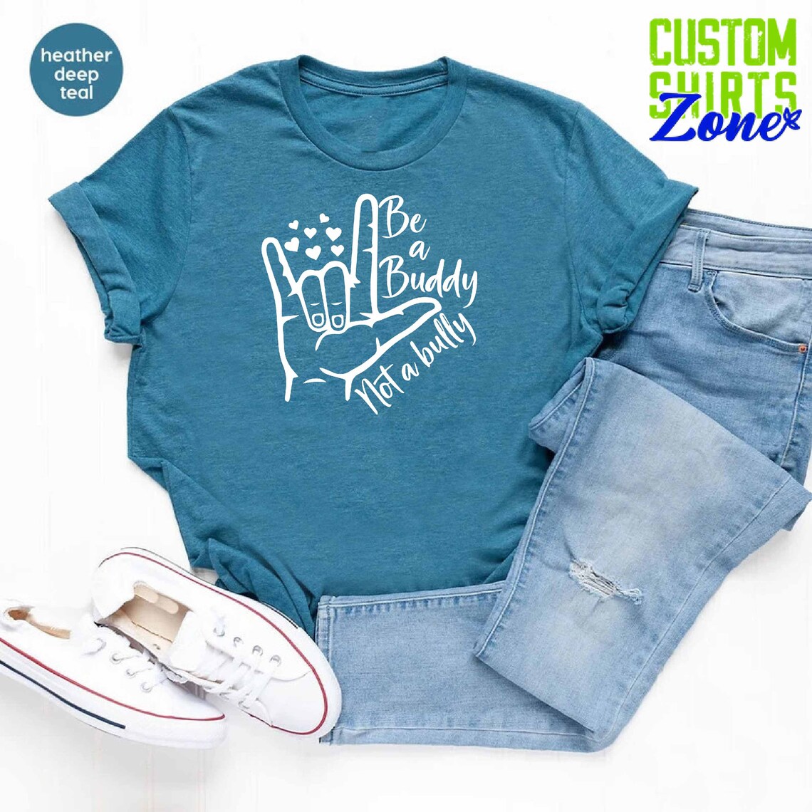 Be a Buddy Not Bully, Kindness Quotes Shirts, Positive Vibes Gift ...