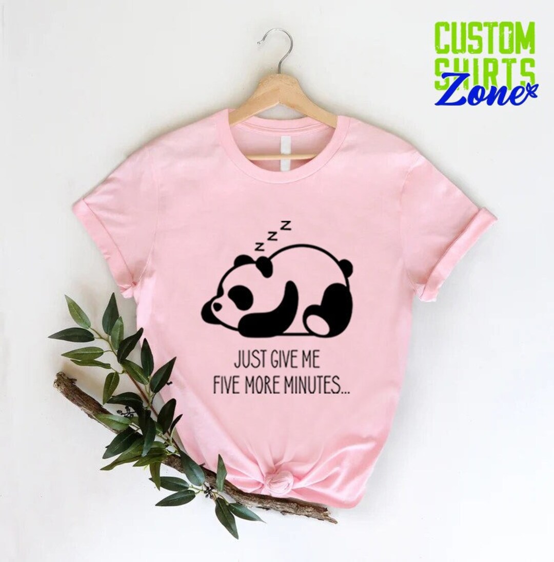 Sleeping Lazy Panda T-shirt, Panda Lover Tees, Cute Animal Shirts ...