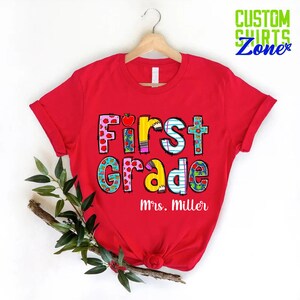 Custom Teacher Shirt,1st Grade Teacher Team Shirt,personalized School ...