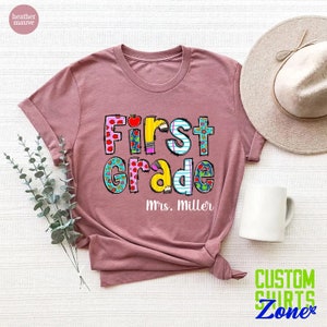 Custom Teacher Shirt,1st Grade Teacher Team Shirt,personalized School ...