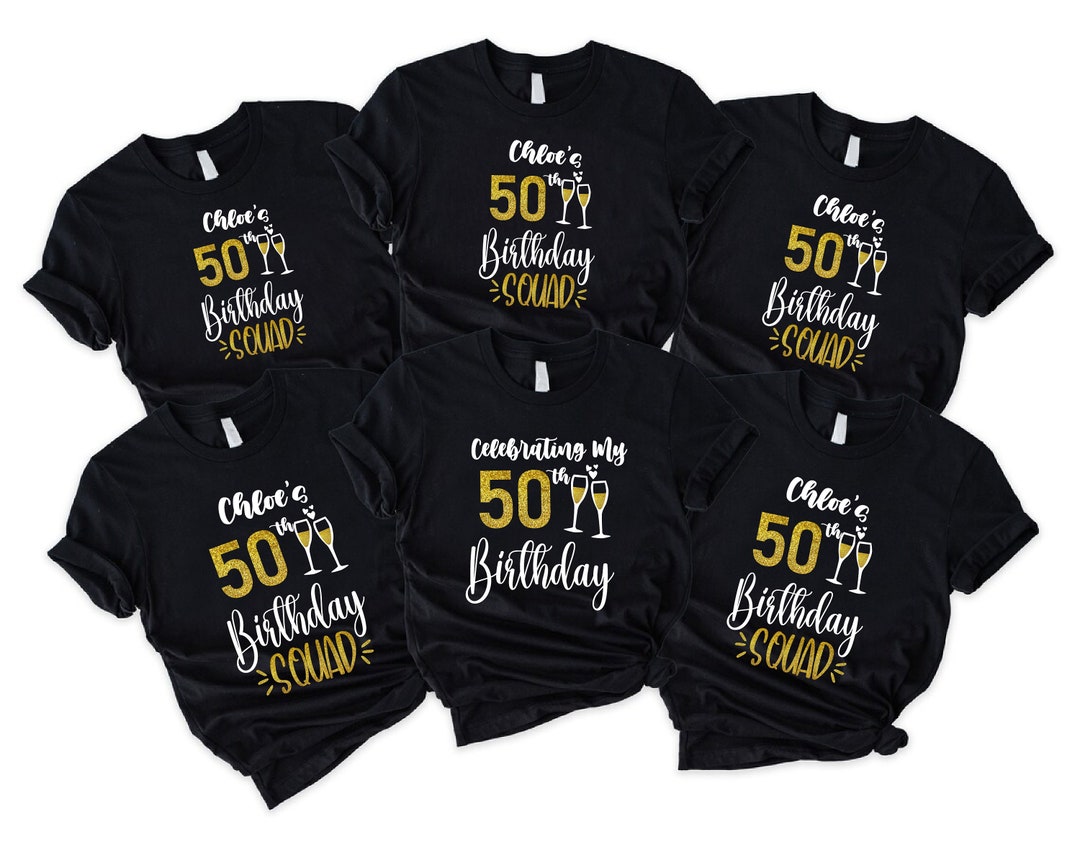 50th Birthday Party Shirts,matching Friend Group Tshirts,customized ...