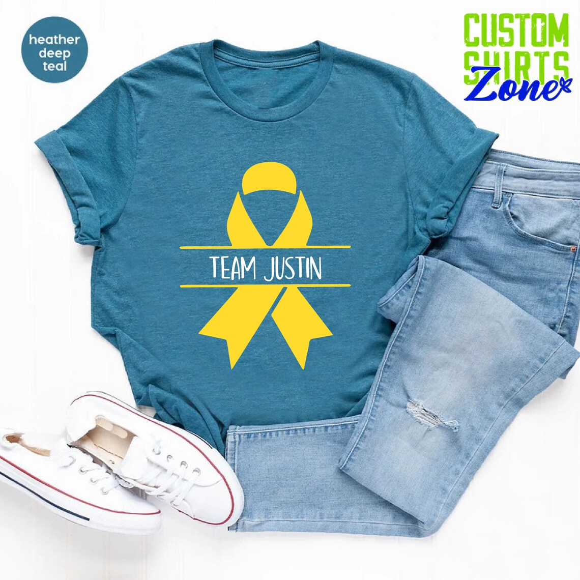 Cancer Awareness Team Shirt, Bone Cancer Support Team, Custom Cancer ...