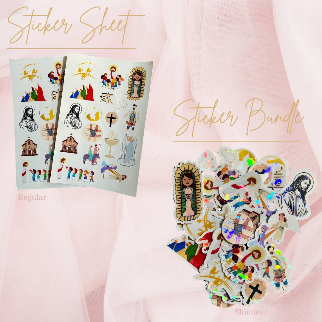 Catholic Sticker Bundle & Sheets | Vinyl Stickers | Variety Pack - Etsy
