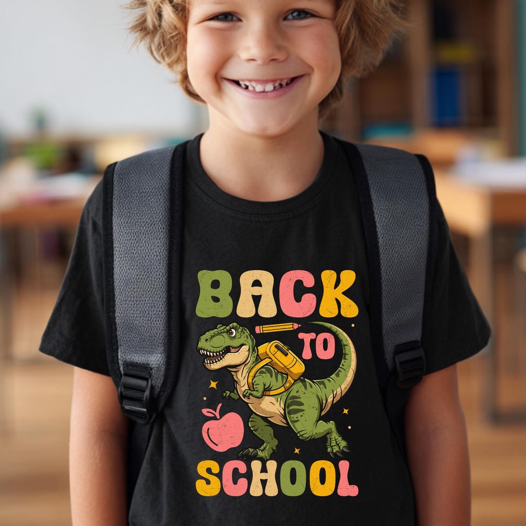 Back to School Dinosaur Shirt, Dinosaur School T Shirt Boys Girls ...