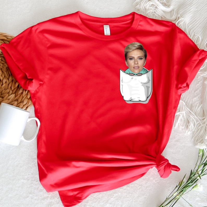 Personalized Pocket Tee Shirt, Custom Photo Gift - Etsy