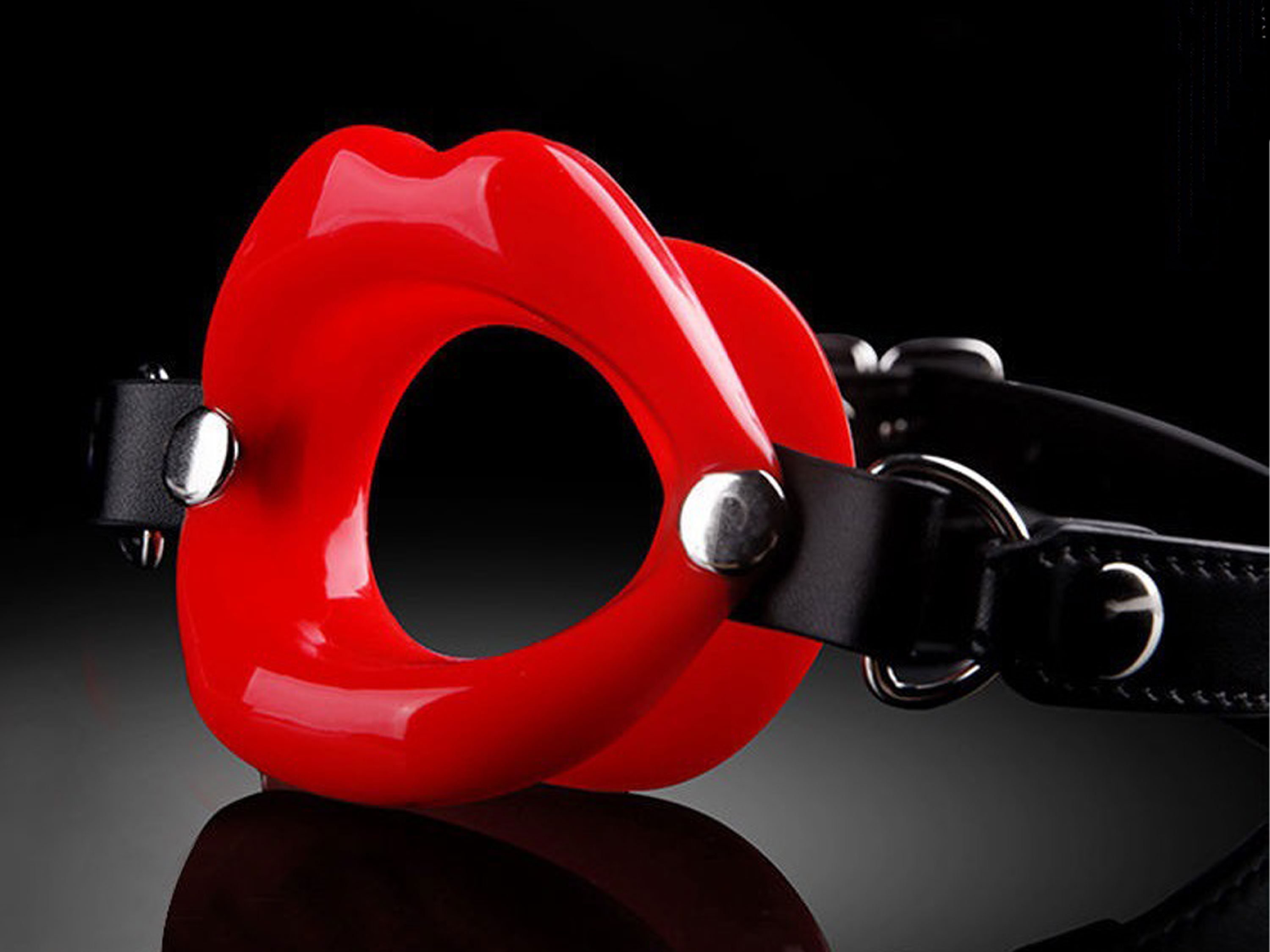 DSM Ball Gag Lip Shape Leather Mounted Bondage Mouth Gag - Etsy UK
