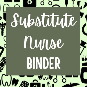 School Nurse Substitute Binder Fully Editable - Etsy