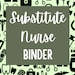 School Nurse Substitute Binder Fully Editable - Etsy