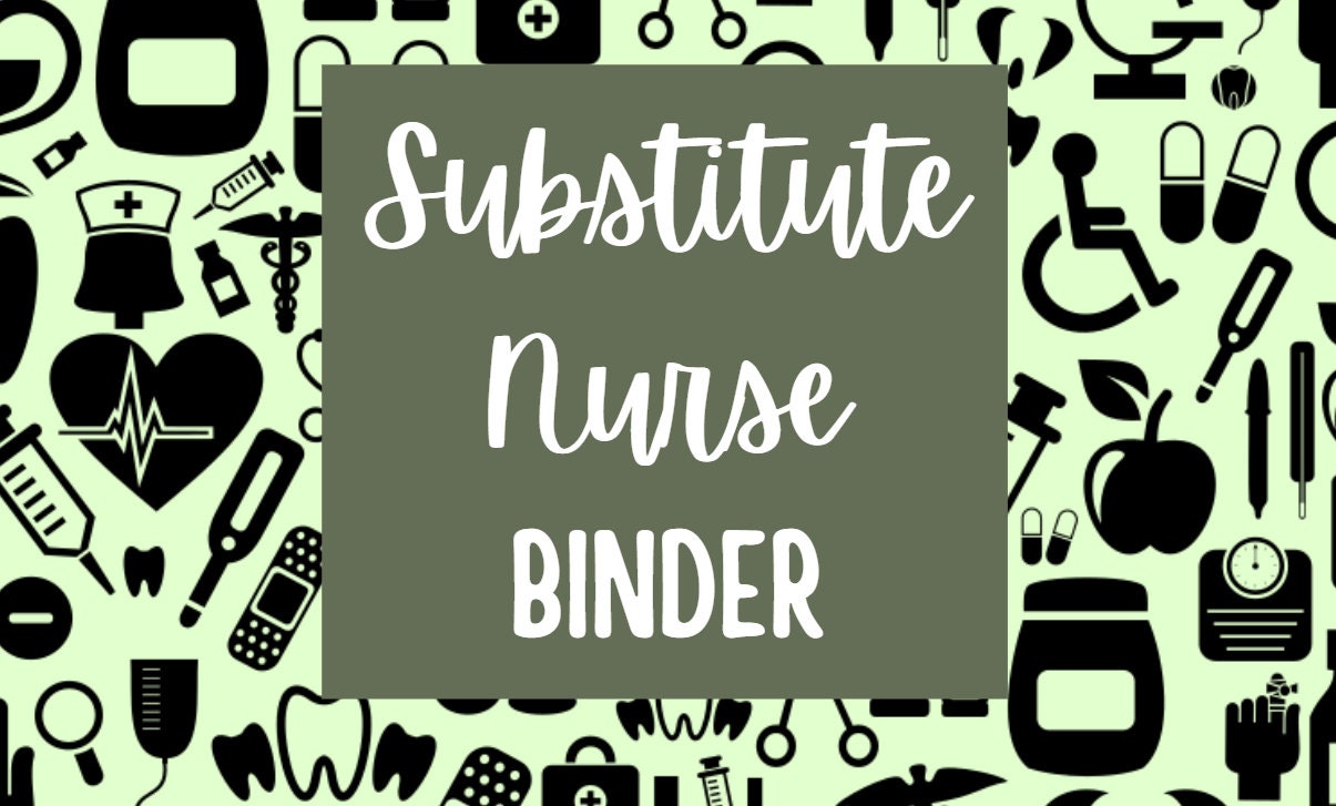 School Nurse Substitute Binder Fully Editable - Etsy