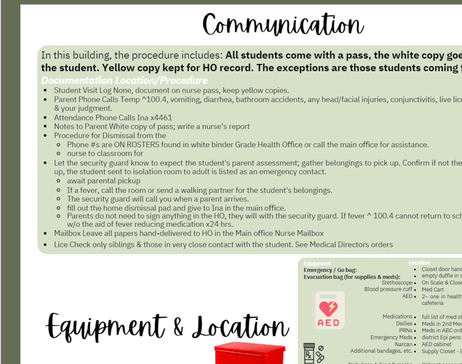 School Nurse Substitute Binder Fully Editable - Etsy