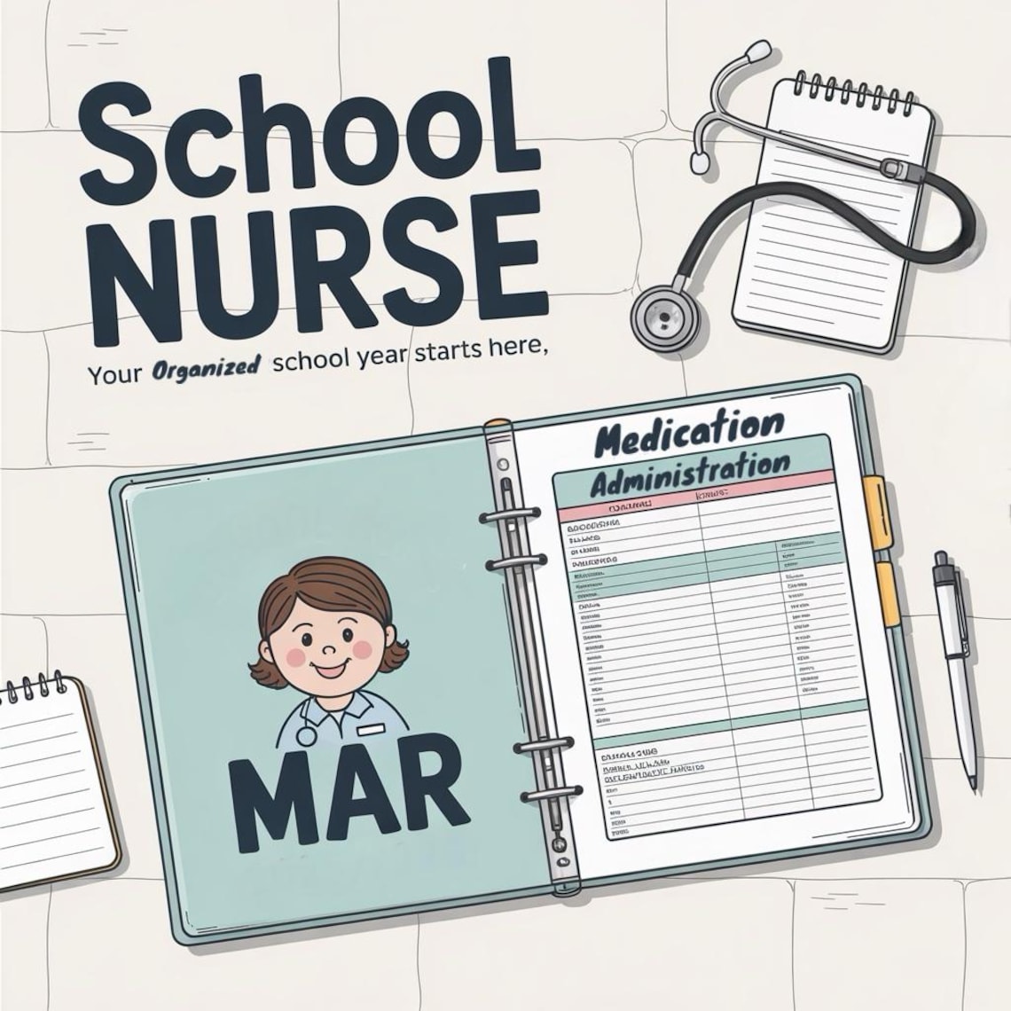 Editable School Nurse Medication Log | Google Sheets MAR Tracker | 2025 ...