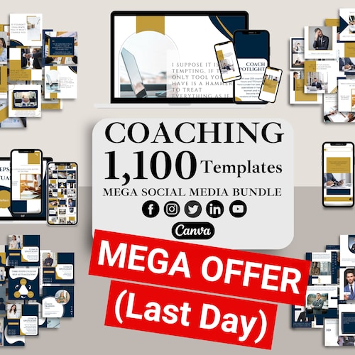 Coaching Instagram Posts Canva Template Life Coach Instagram - Etsy