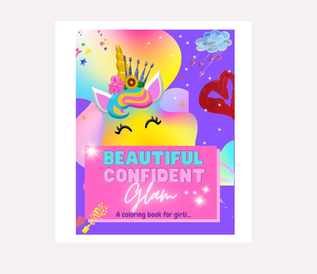 Beautiful Confident Glam Coloring Book for Girls - Etsy