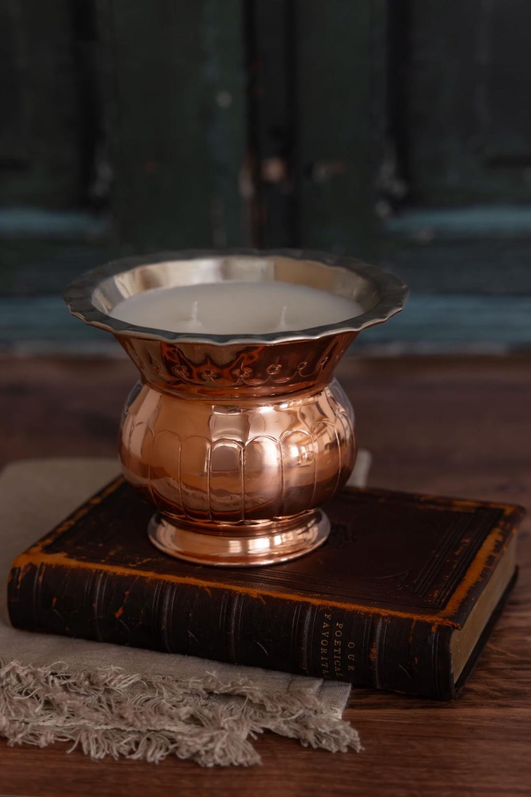 Vintage Inspired French Sangria Candle, Soy Wax Candle With Copper Bowl ...