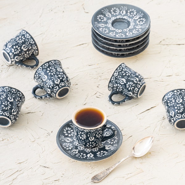 Turkish Ceramic Coffee Cups - Etsy